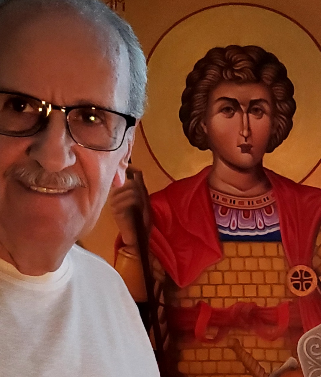 Experiencing the painting of an Icon of Saint George